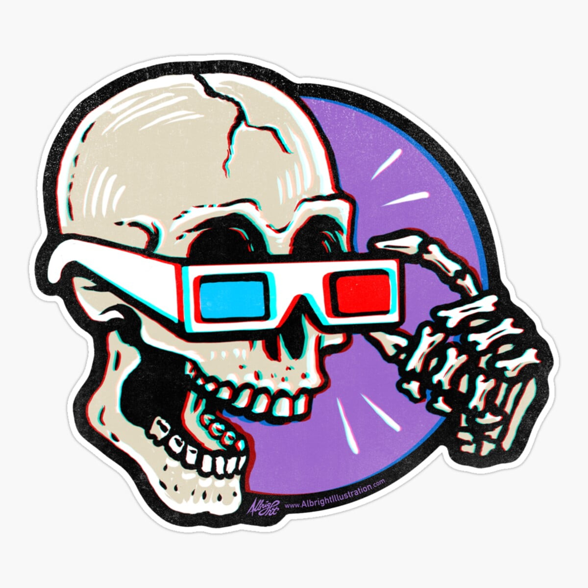 Maneki 3D Gles Are Skull Cracking Un! Er, Phone Decal Water Bottle ...