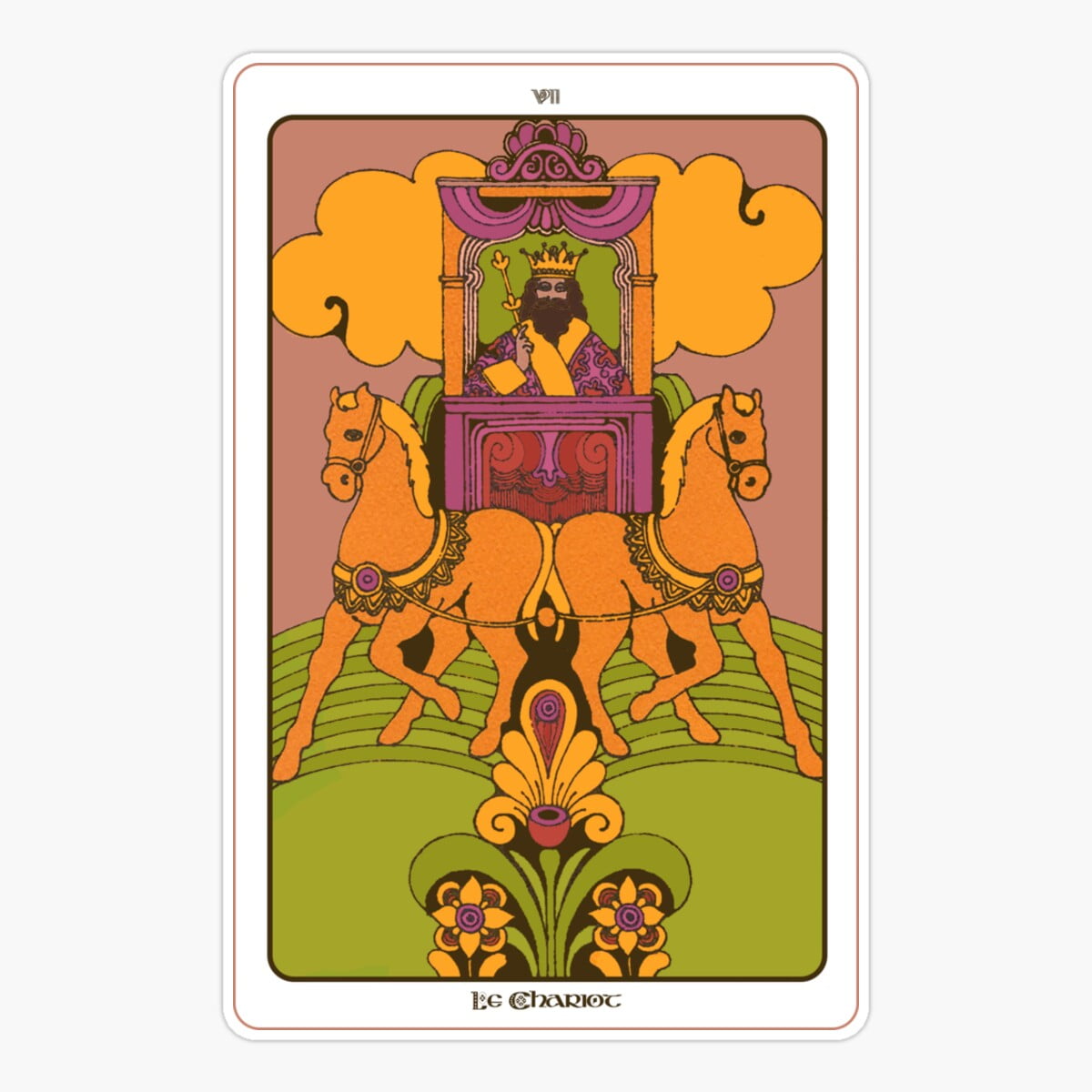 Maneki 60S Chariot Tarot Card Er, Phone Decal Water Bottle Stickers Car ...