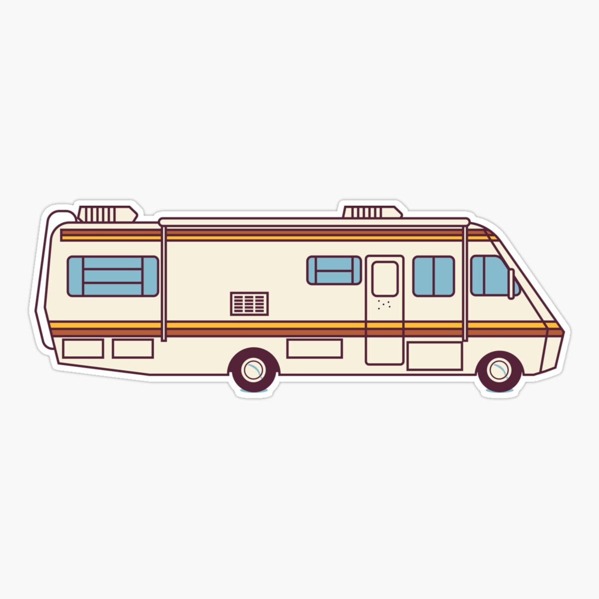 Maneki A Badly Broken Rv Sticker, Phone Decal Water Bottle Stickers Car ...