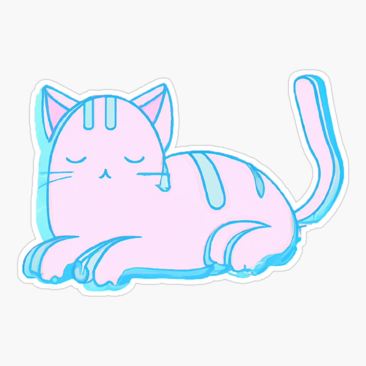 Maneki A Cat In The Vaporwave Style O The 90S, Pastel Color Palette ...