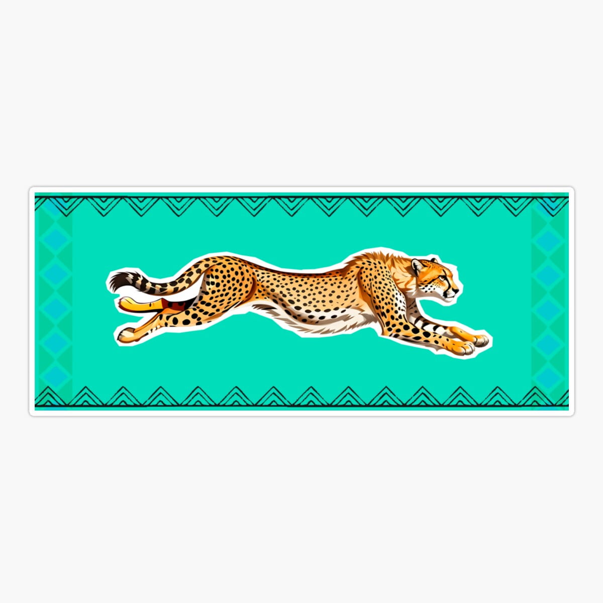 Maneki A Cheetah Running At Full Speed Er, Phone Decal Water Bottle ...