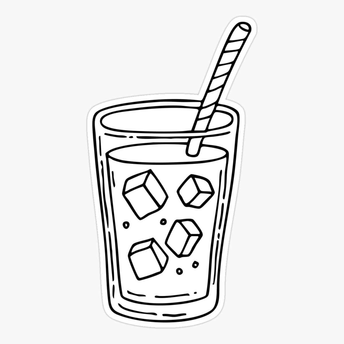 Maneki A Gl Of Soda With Straw Ice Cubes Floating On The Surface Er ...