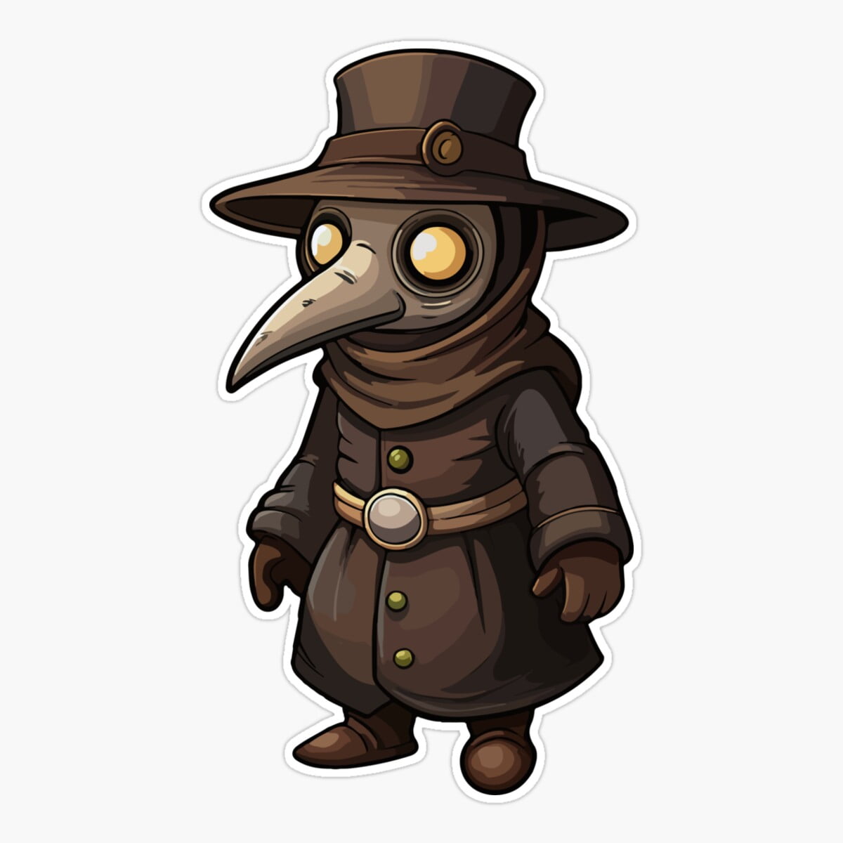 Maneki A Miniature Plague Doctor Er, Phone Decal Water Bottle Stickers ...