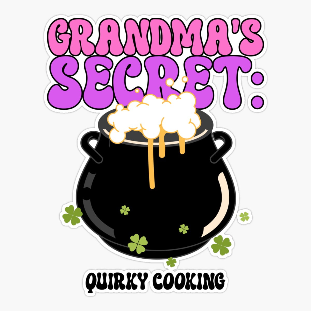 Maneki A Pot O Grandma'S Soup Sticker, Phone Decal Water Bottle ...