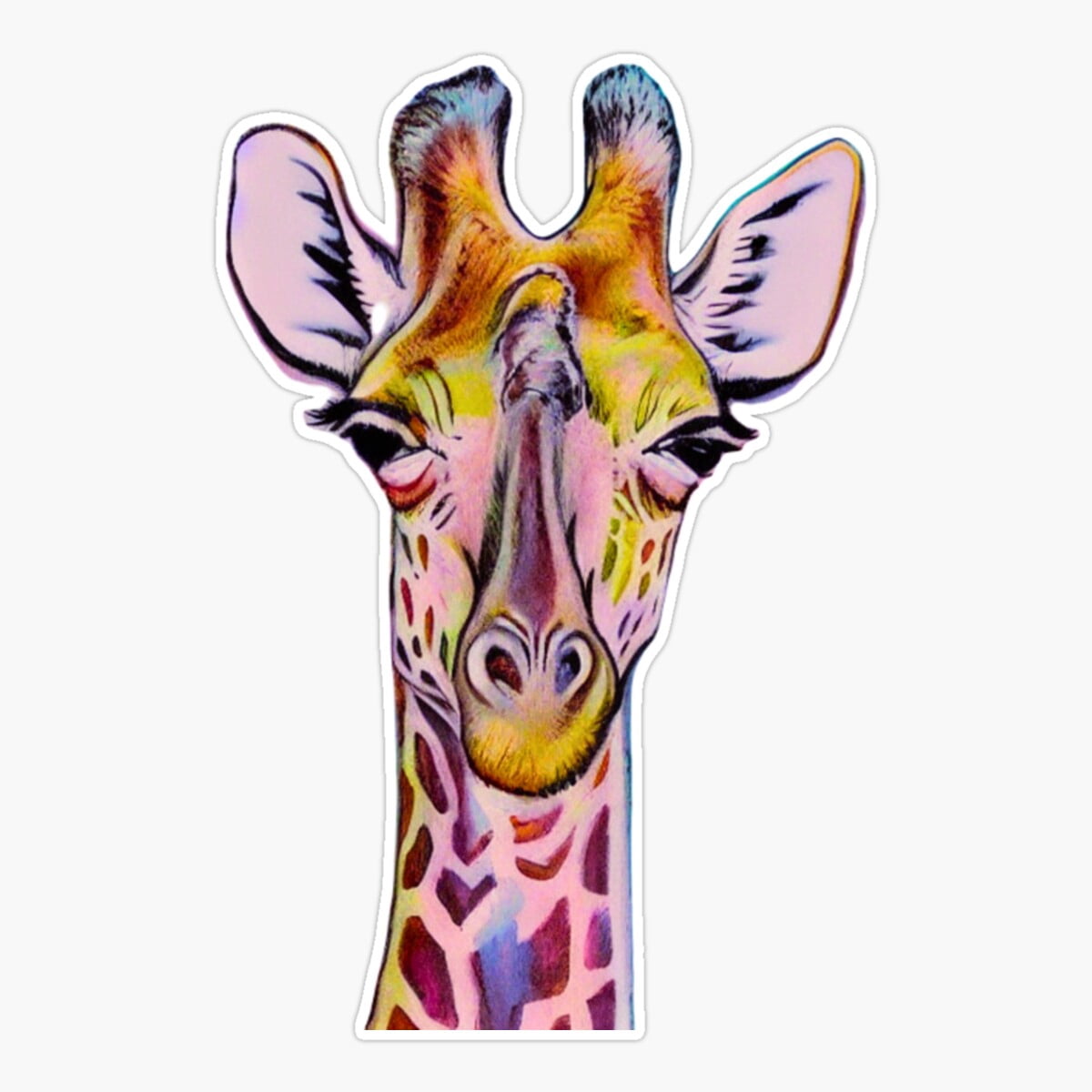 Maneki A Serious Giraffe (Transparent) Er, Phone Decal Water Bottle ...