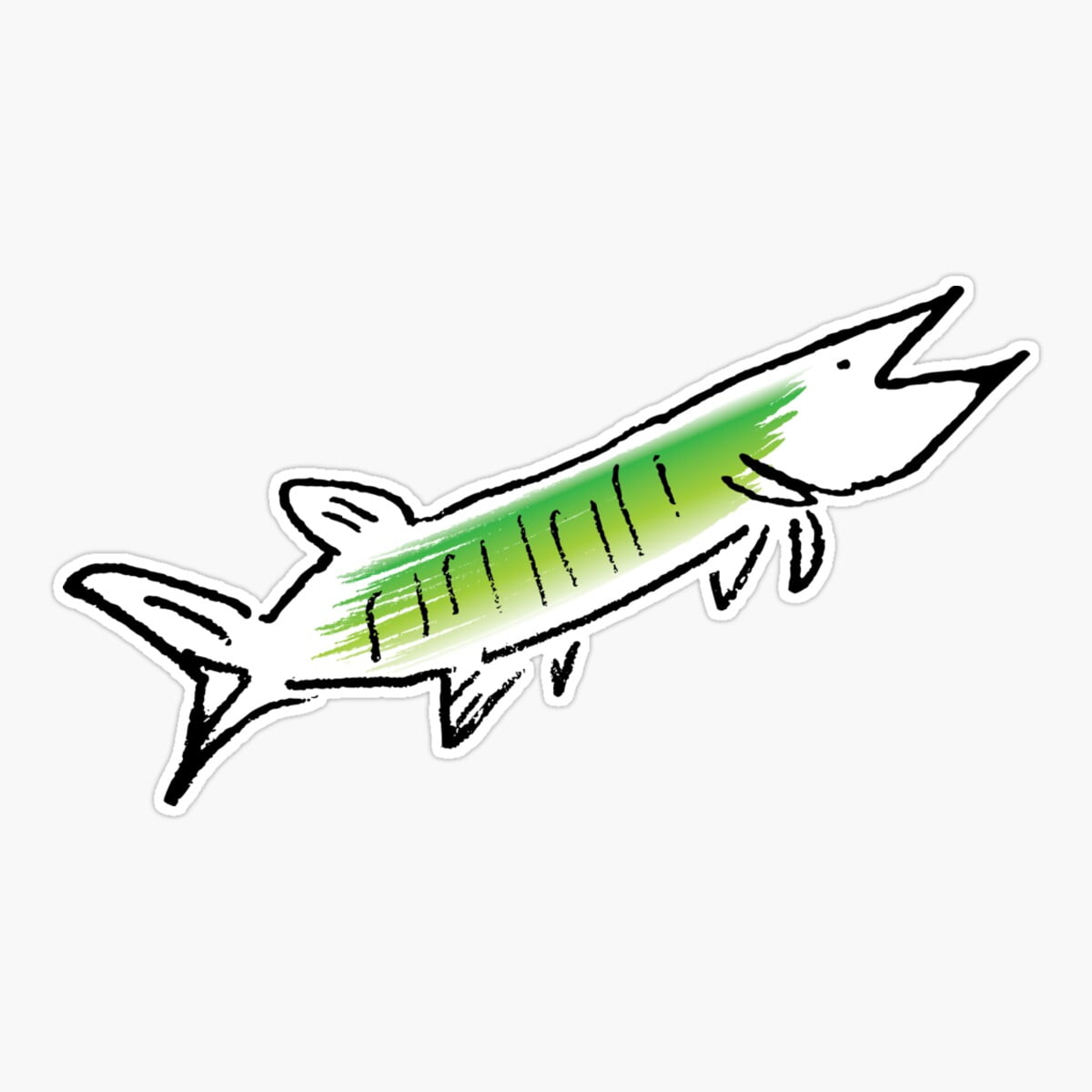 Maneki A Sketchy Musky In Color Er, Phone Decal Water Bottle Stickers ...