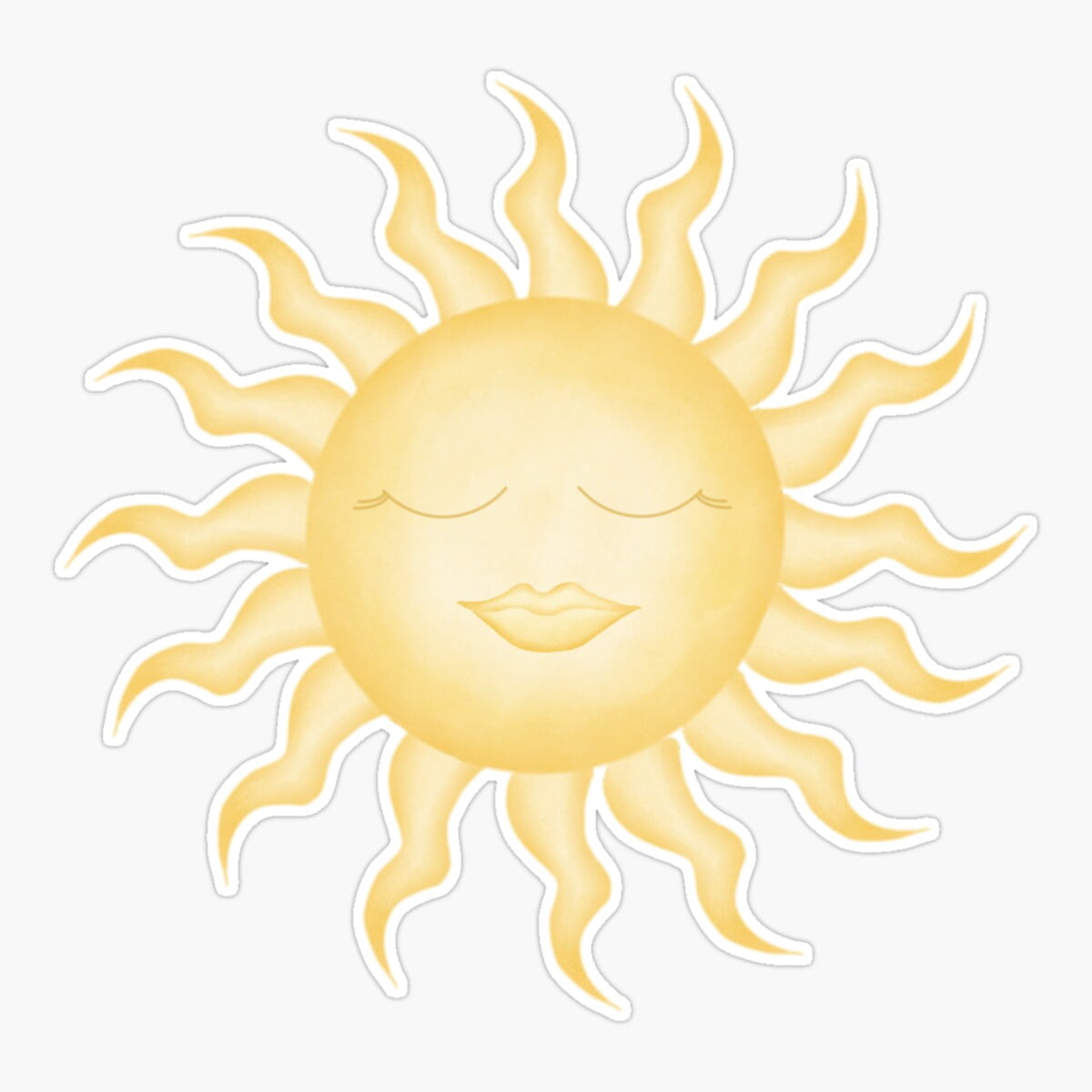 Maneki A Sleepy Sun Sticker, Phone Decal Water Bottle Stickers Car ...