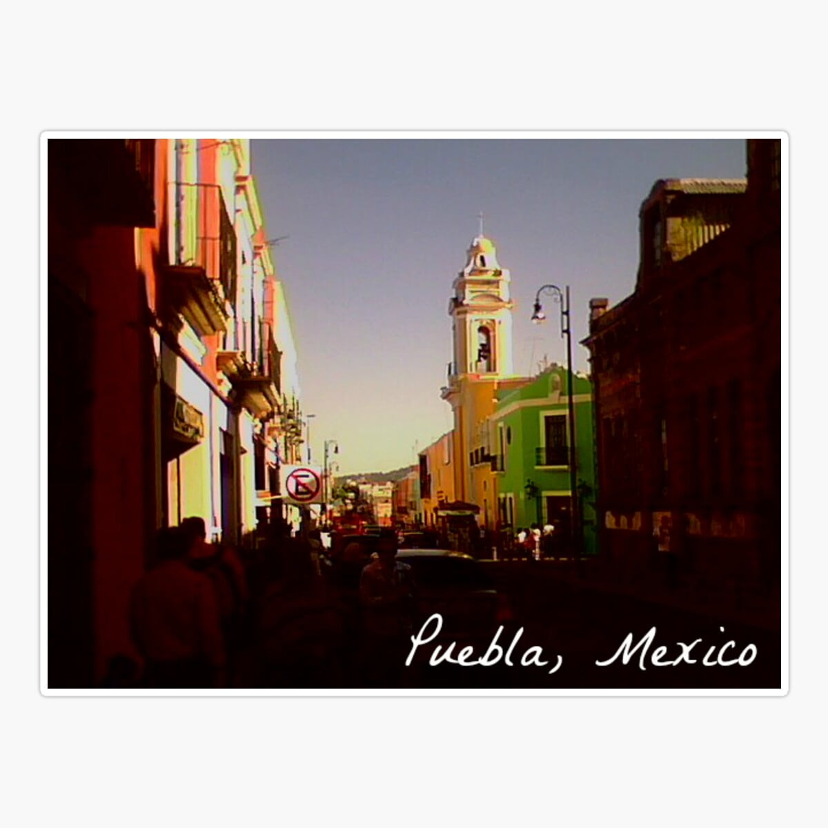 Maneki A Street In Puebla, Mexico Sticker, Phone Decal Water Bottle ...