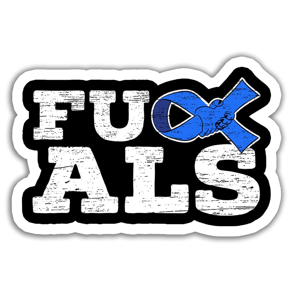 Maneki ALS Awareness Month Blue Ribbon Support Squad Fighter Sticker ...