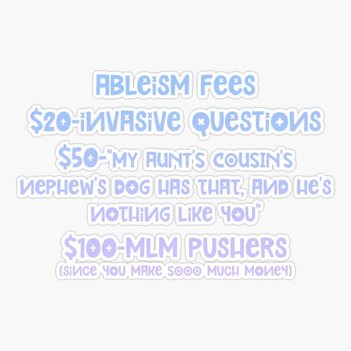 Maneki Ableism Fees Er, Phone Decal Water Bottle Stickers Car Decals ...