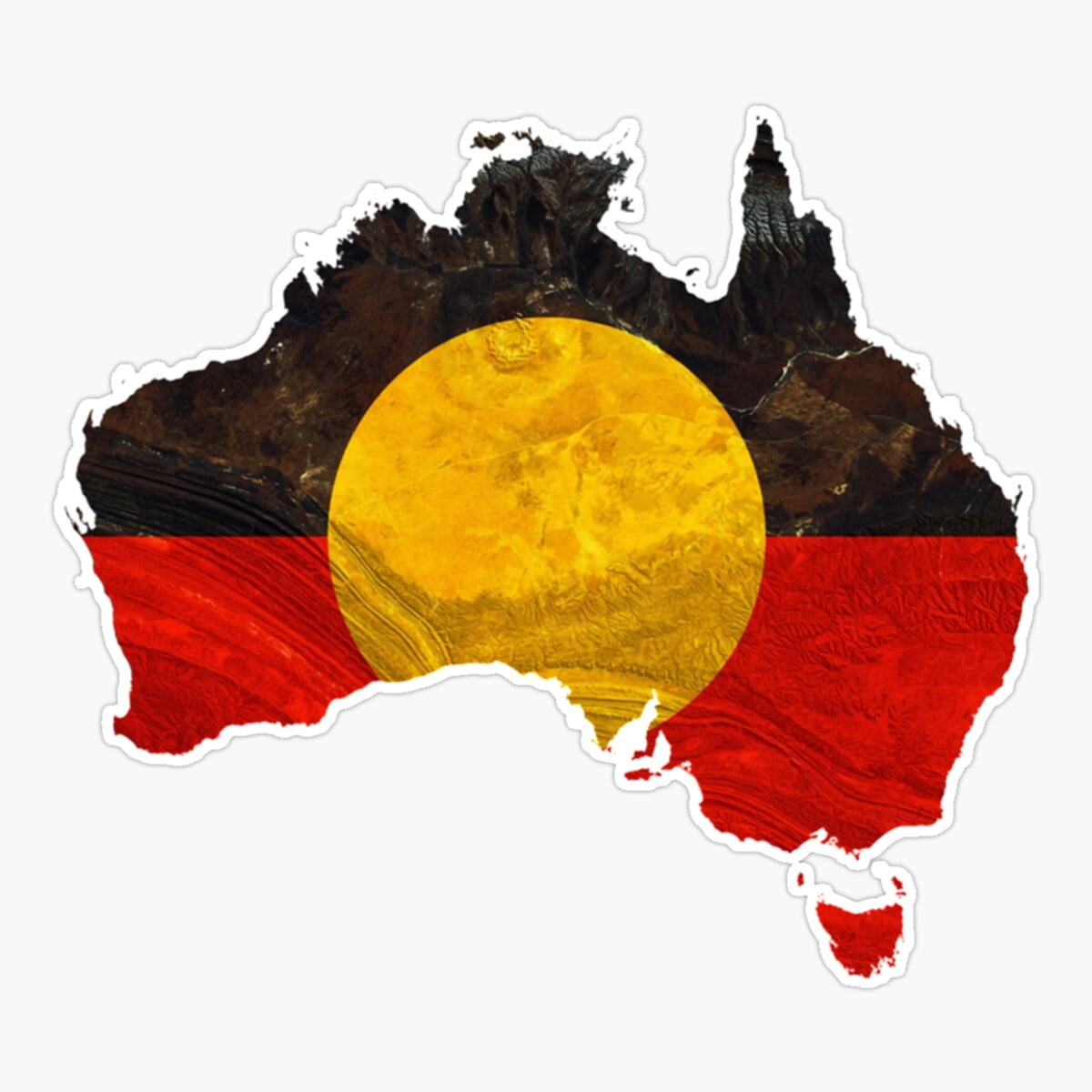 Maneki Aboriginal Lag Sticker, Phone Decal Water Bottle Stickers Car ...