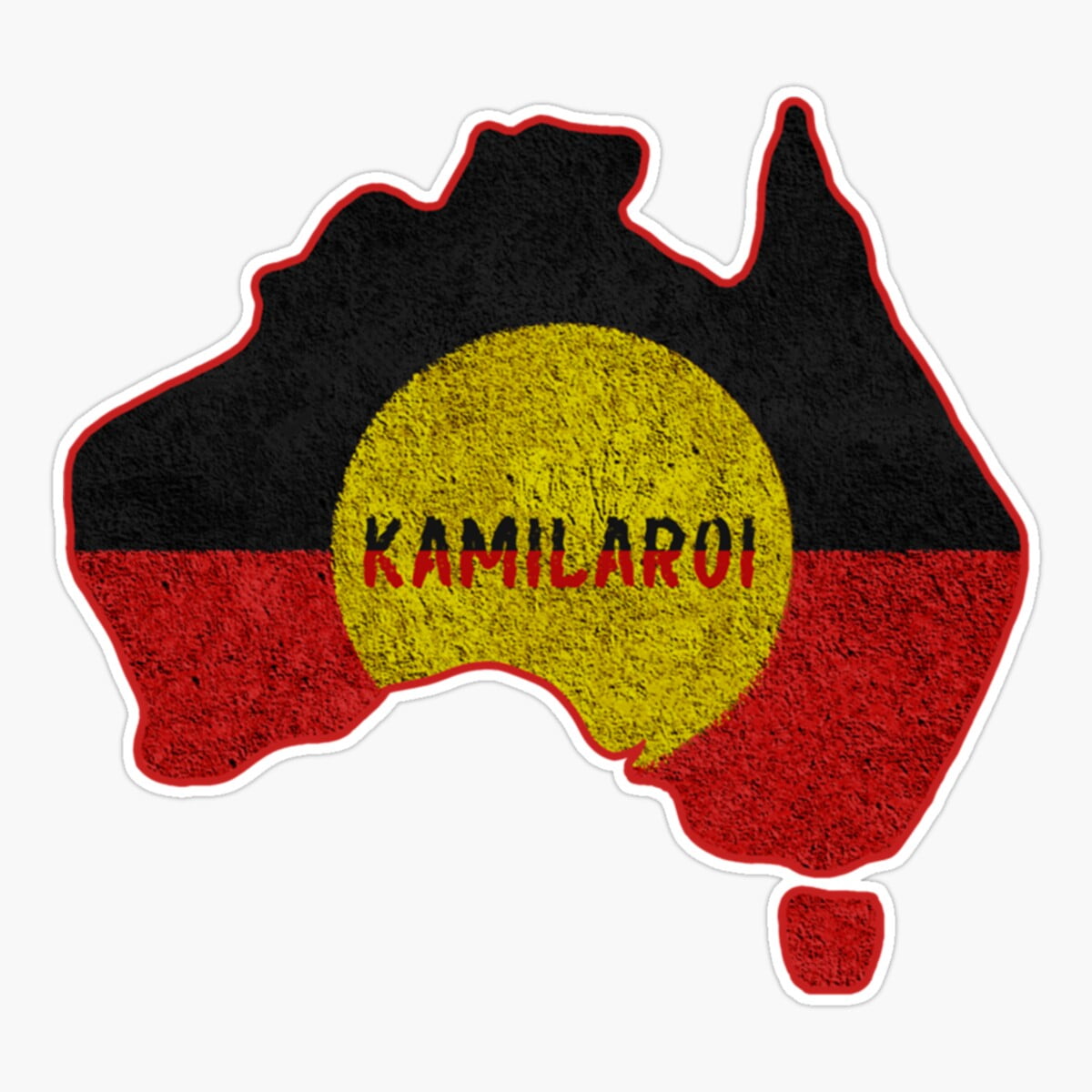 Maneki Aboriginal Map Kamilaroi Sticker, Phone Decal Water Bottle ...