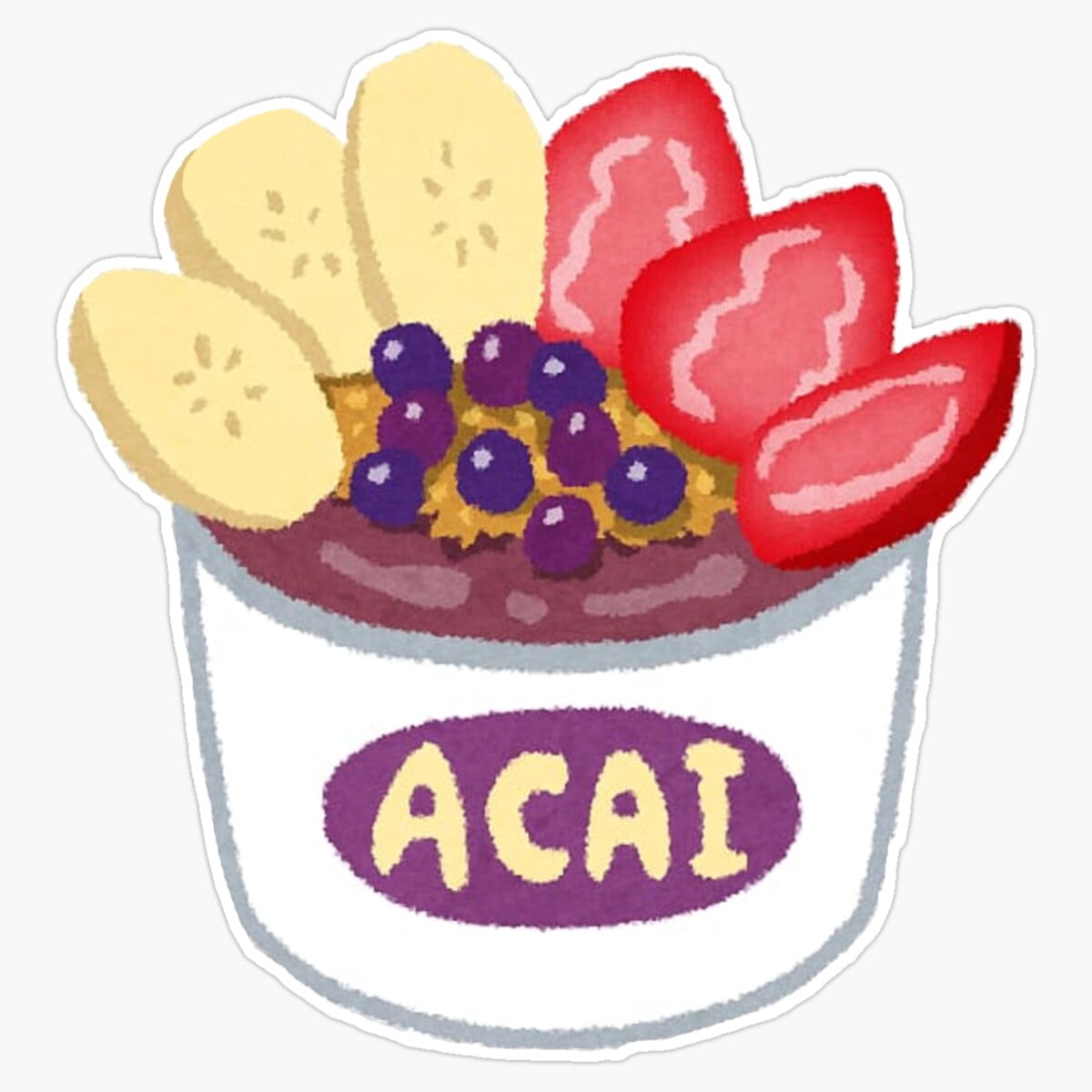 Maneki Acai Smoothie Bowl Er, Phone Decal Water Bottle Stickers Car ...