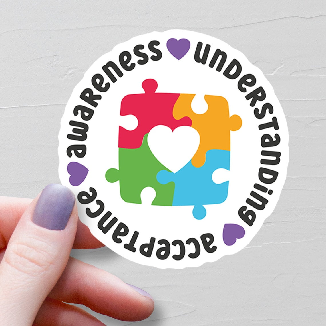 StickerCraft Acceptance Awareness Understanding Er, Vinyl Autism Ers ...