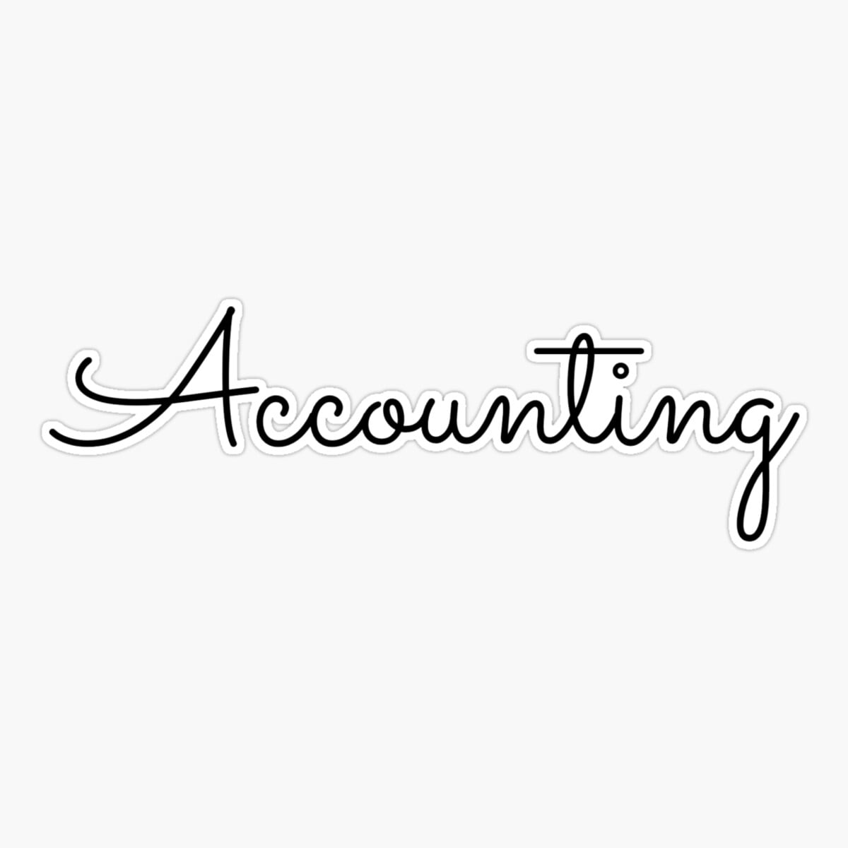 Maneki Accounting In Script Er, Phone Decal Water Bottle Stickers Car ...