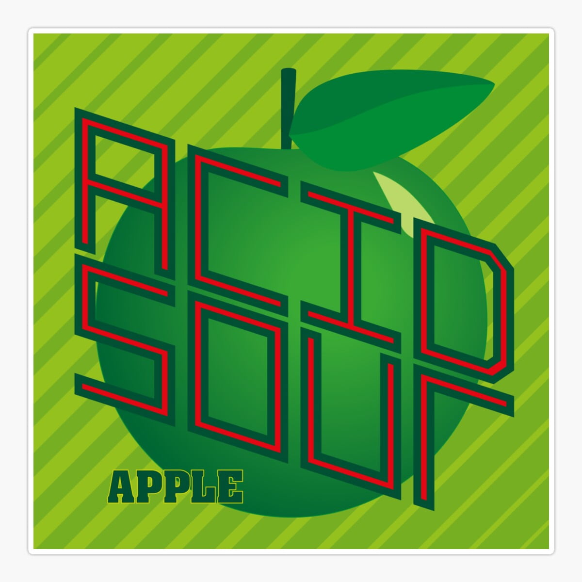 Maneki Acid Sour Apple Er, Phone Decal Water Bottle Stickers Car Decals ...