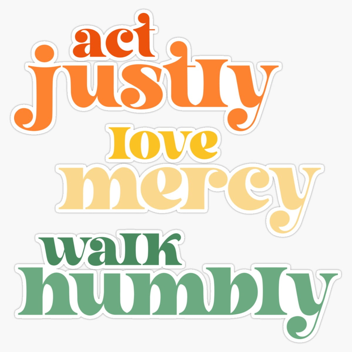 Maneki Act Justly, Love Mercy, Walk Humbly - Social Justice Bible ...