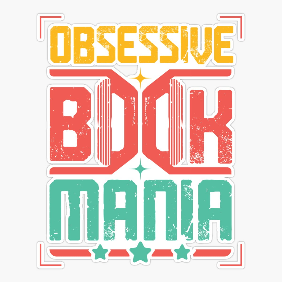 Maneki Addicted To Reading - Obsessive Book Mania Sticker, Phone Decal ...