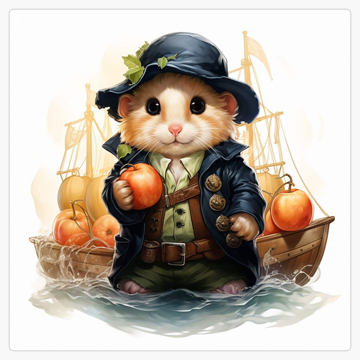 Maneki Adorable Chibi Hamster Pirate: Navigating Cider Seas Er Er ...