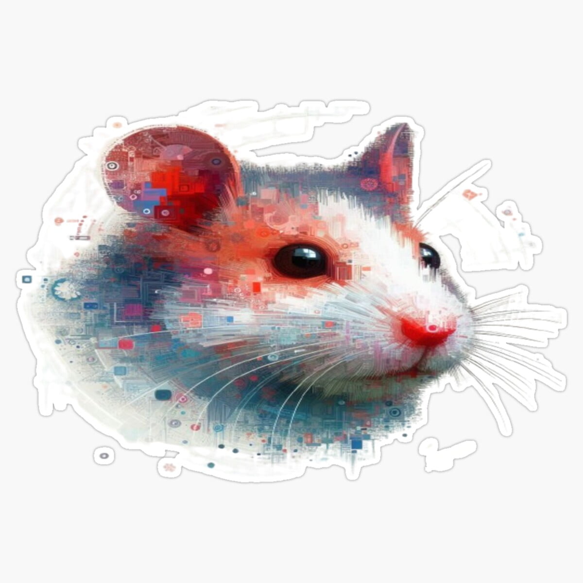 Maneki Adorable Hamster Er, Phone Decal Water Bottle Stickers Car ...