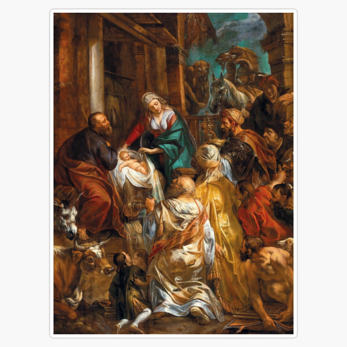 Maneki The Adoration Of The Magi | Jacob Jordaens | 1657 Renaissance ...