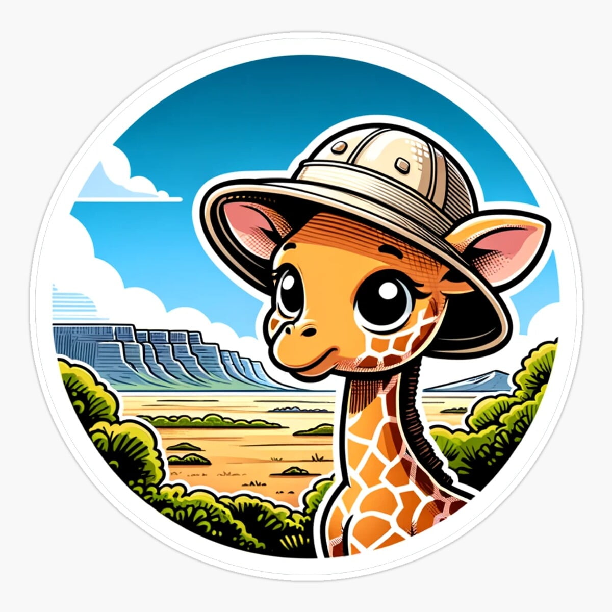 Maneki Adventurous Safari Giraffe In Pith Helmet - Charming African ...
