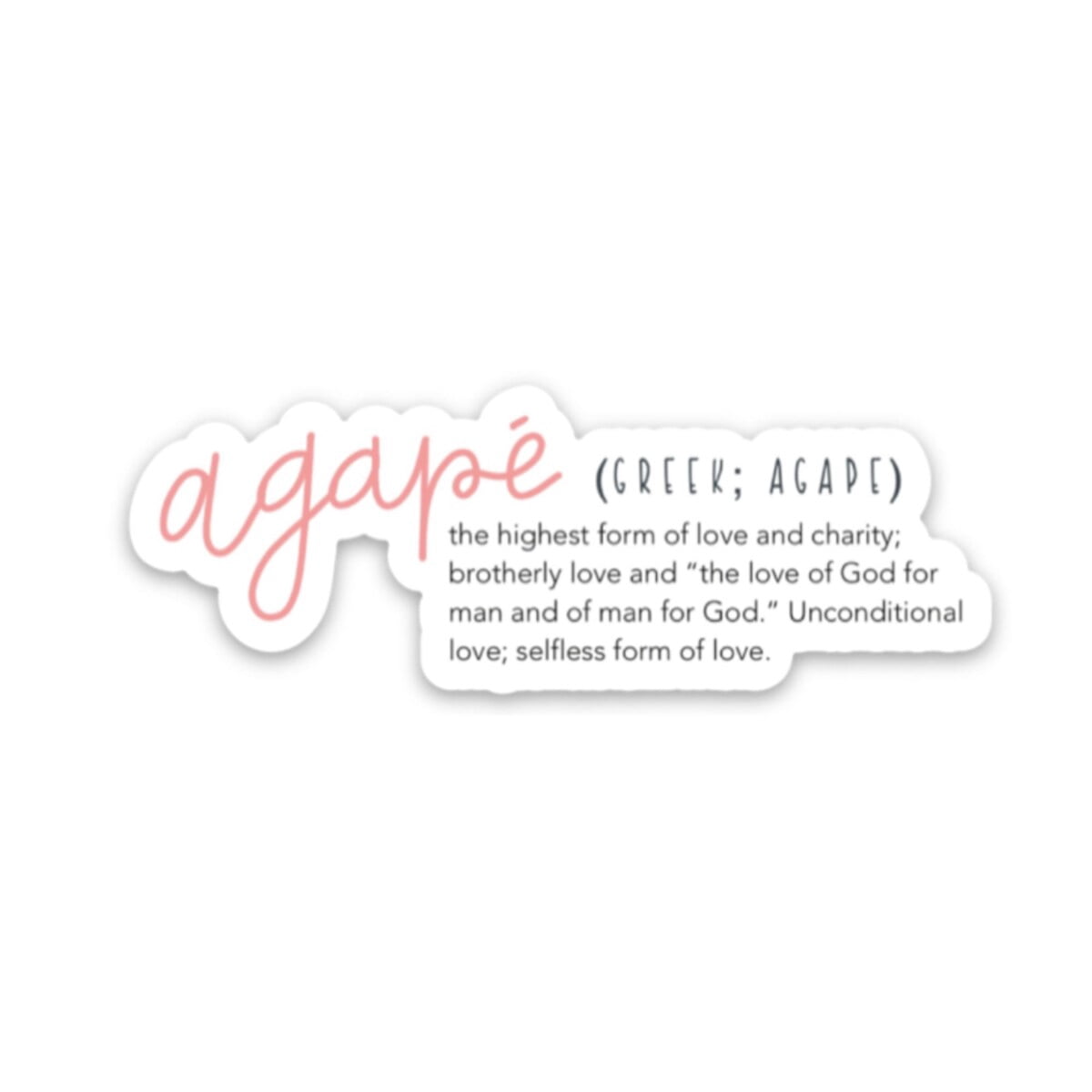 Maneki Agape Sticker Christian Stickers Faith Decals Religious Gifts ...