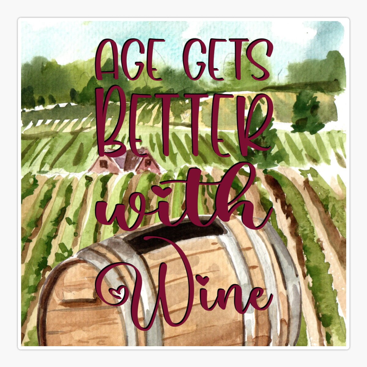 Maneki Age Gets Better With Wine Sticker, Phone Decal Water Bottle ...