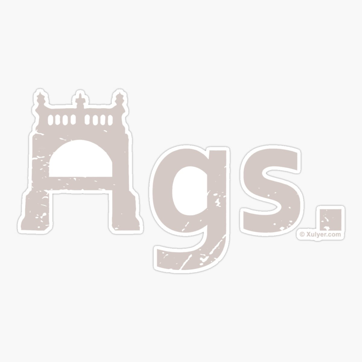 Maneki Aguascalientes With Arco De San Marcos - Ags. Sticker, Phone ...