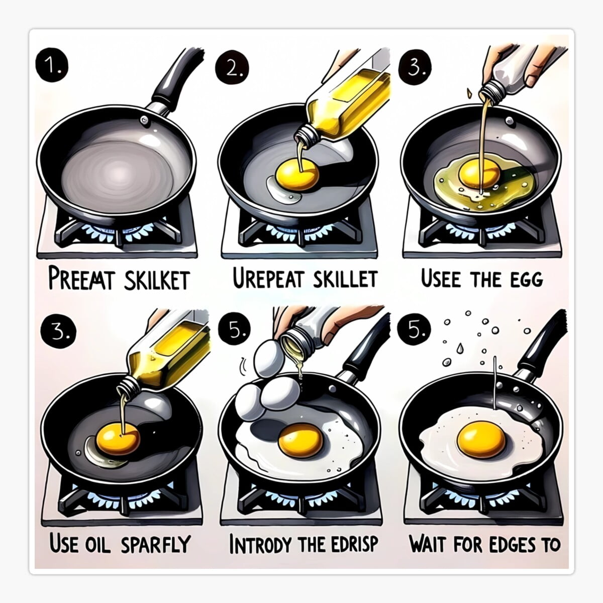 Maneki Ai Cooks Eggs Sticker, Phone Decal Water Bottle Stickers Car ...