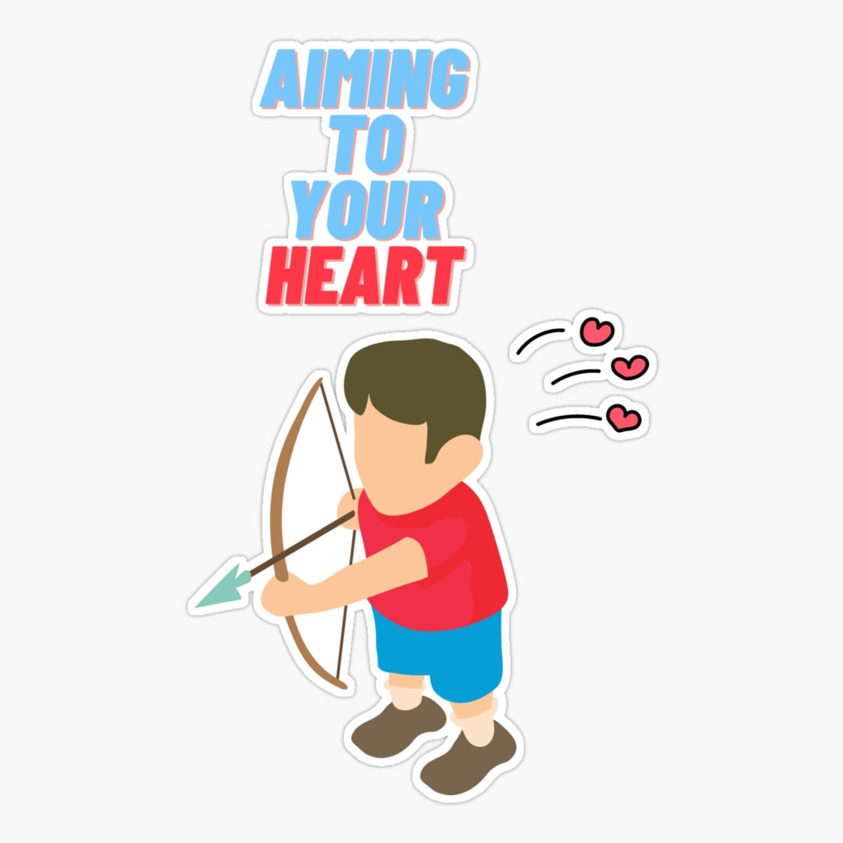 Maneki Aiming To Your Heart Er, Phone Decal Water Bottle Stickers Car ...