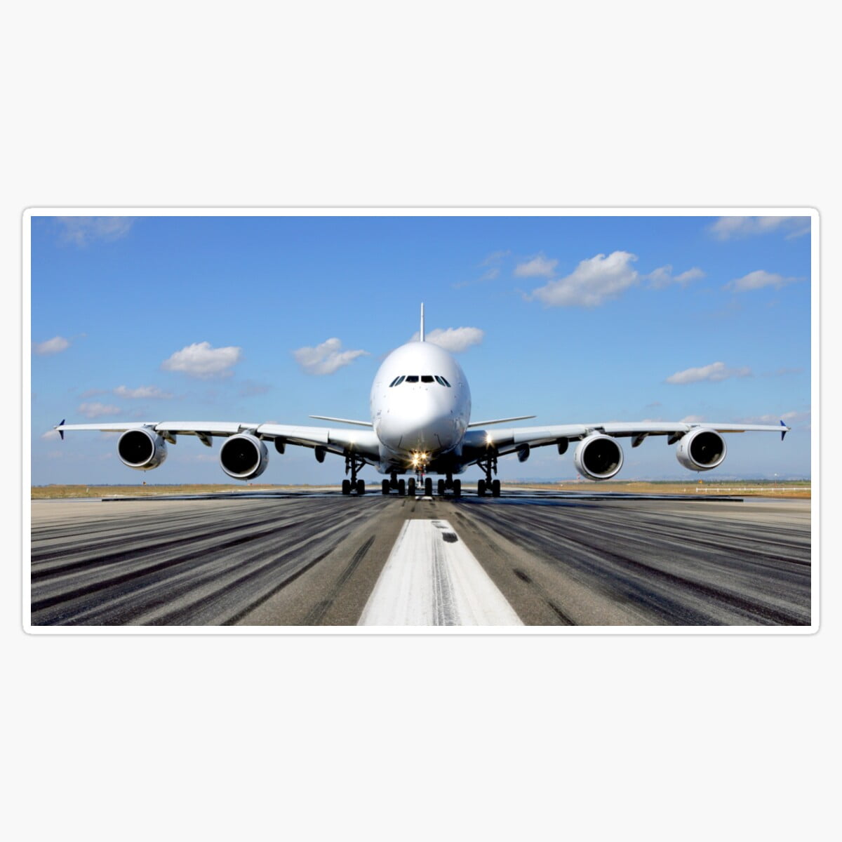 Maneki Airbus A380 Plane On The Runway Er, Phone Decal Water Bottle ...