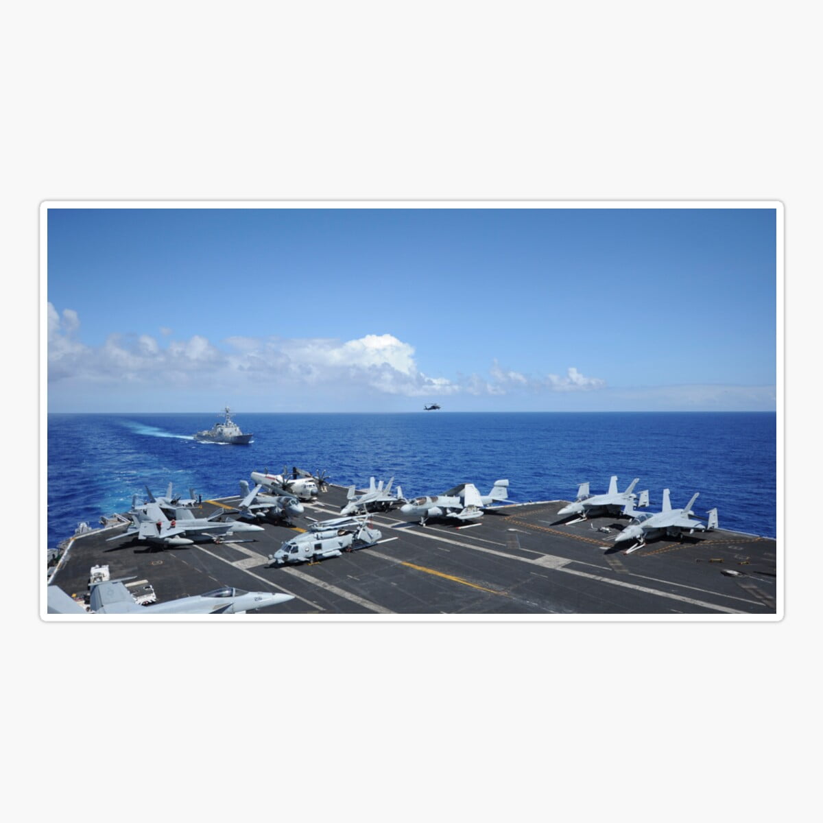 Maneki Aircraft Arranged On The Flight Deck Of Aircraft Carrier Uss ...