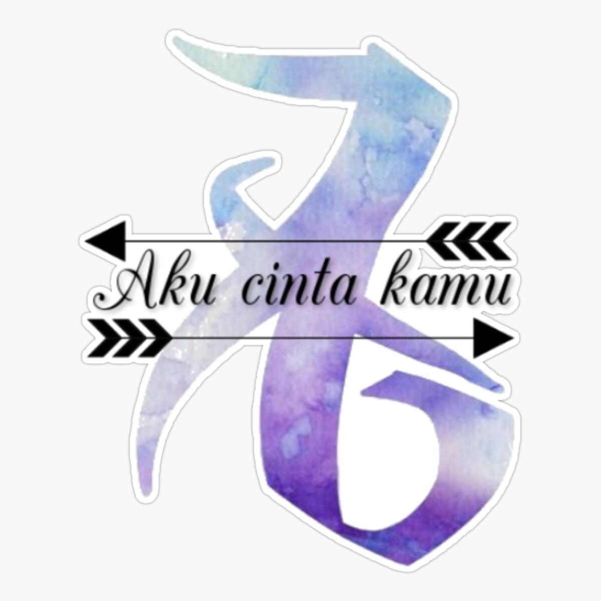 Maneki Aku Cinta Kamu Er, Phone Decal Water Bottle Stickers Car Decals ...