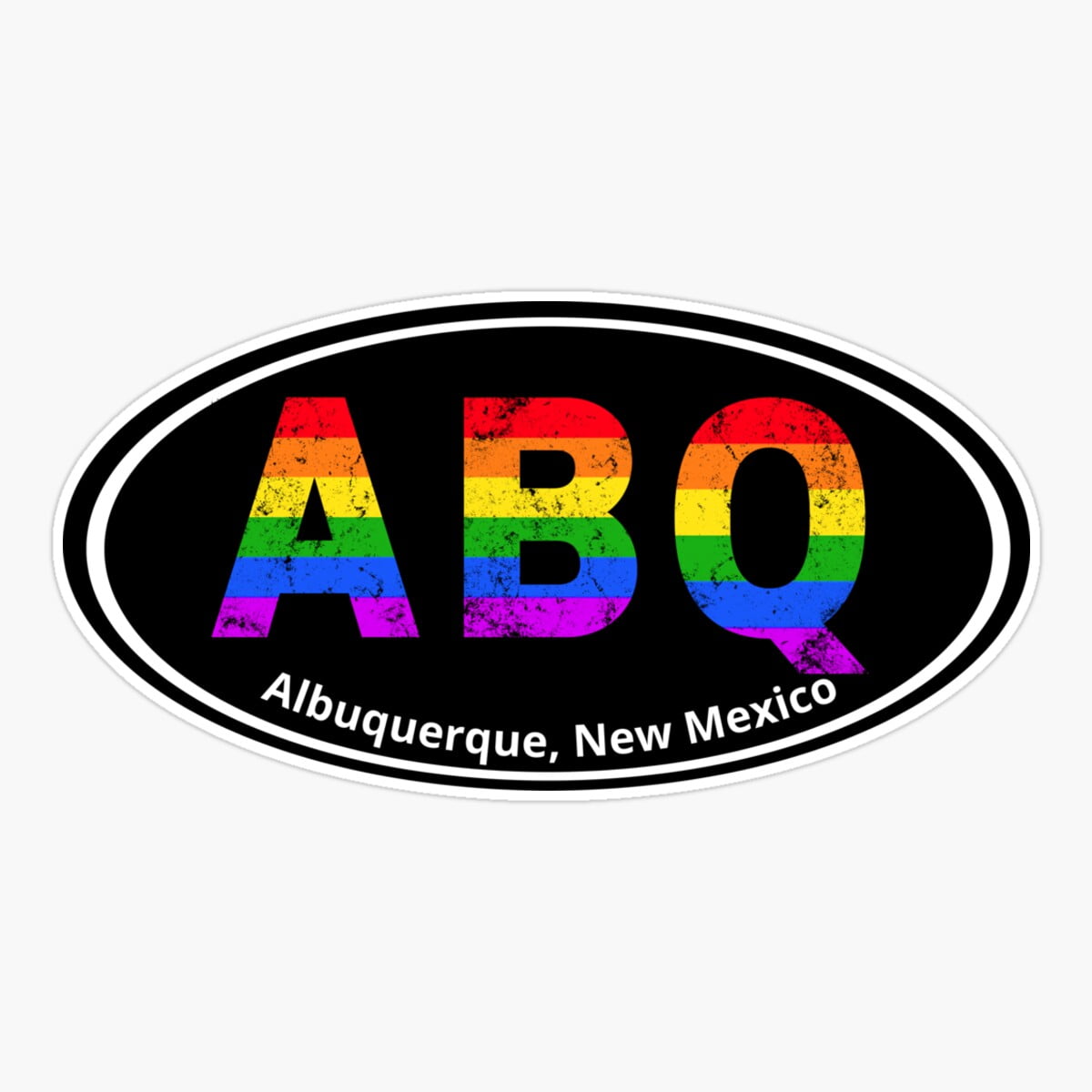 Maneki Albuquerque New Mexico Rainbow Pride Sticker, Phone Decal Water ...