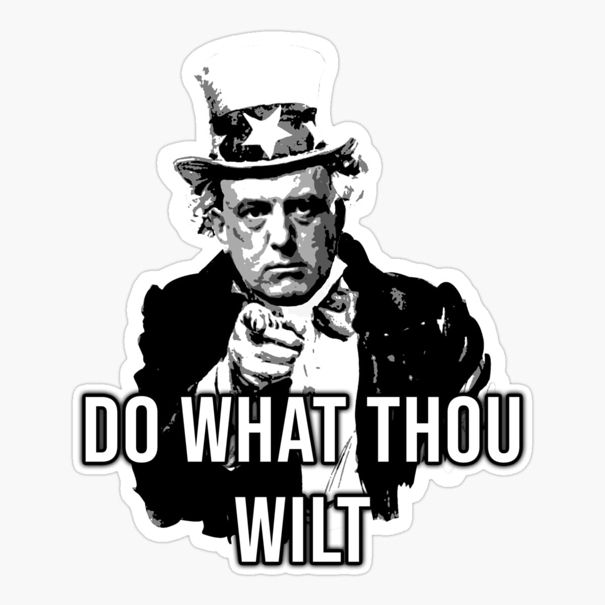 Maneki Aleister Crowley Uncle Sam Do What Thou Wilt Er, Phone Decal ...