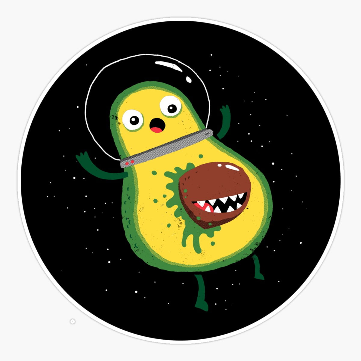 Maneki Alien: Avocado Er, Phone Decal Water Bottle Stickers Car Decals ...