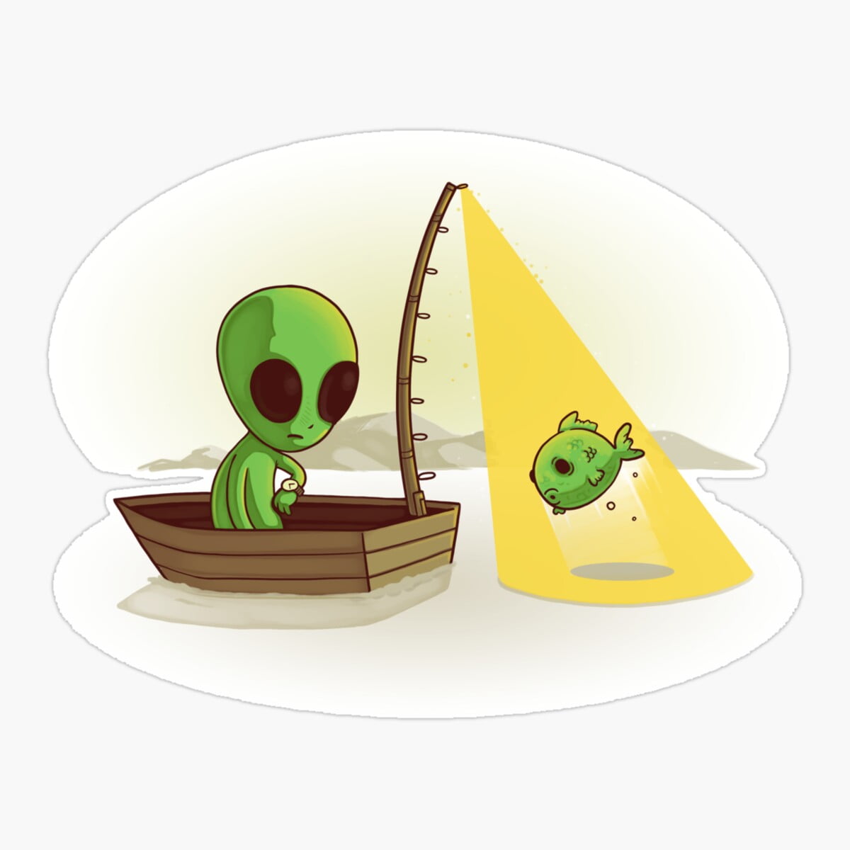 Maneki Alien Ishing Er, Phone Decal Water Bottle Stickers Car Decals ...