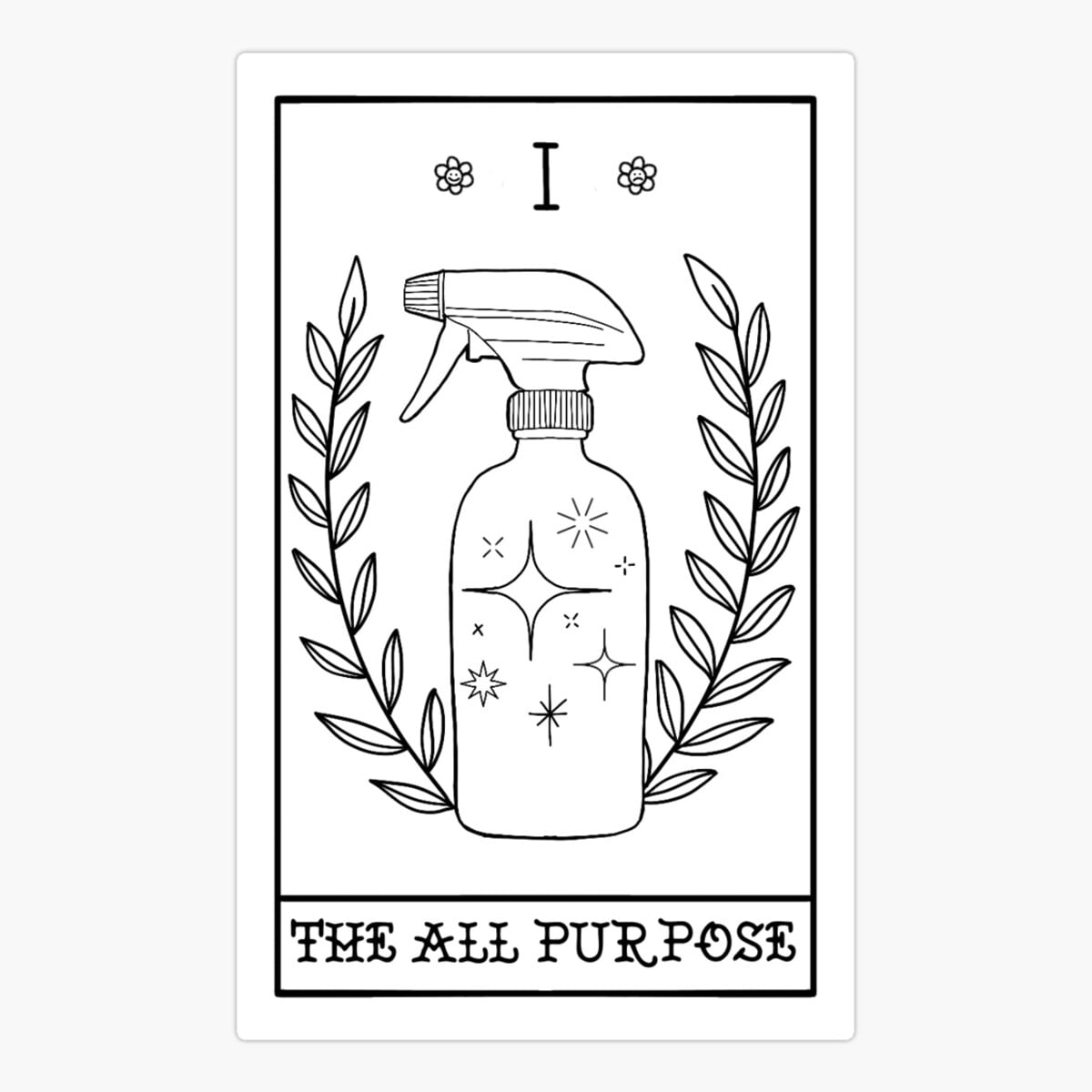 Maneki All Purpose Cleaner Tarot Label Er, Phone Decal Water Bottle ...