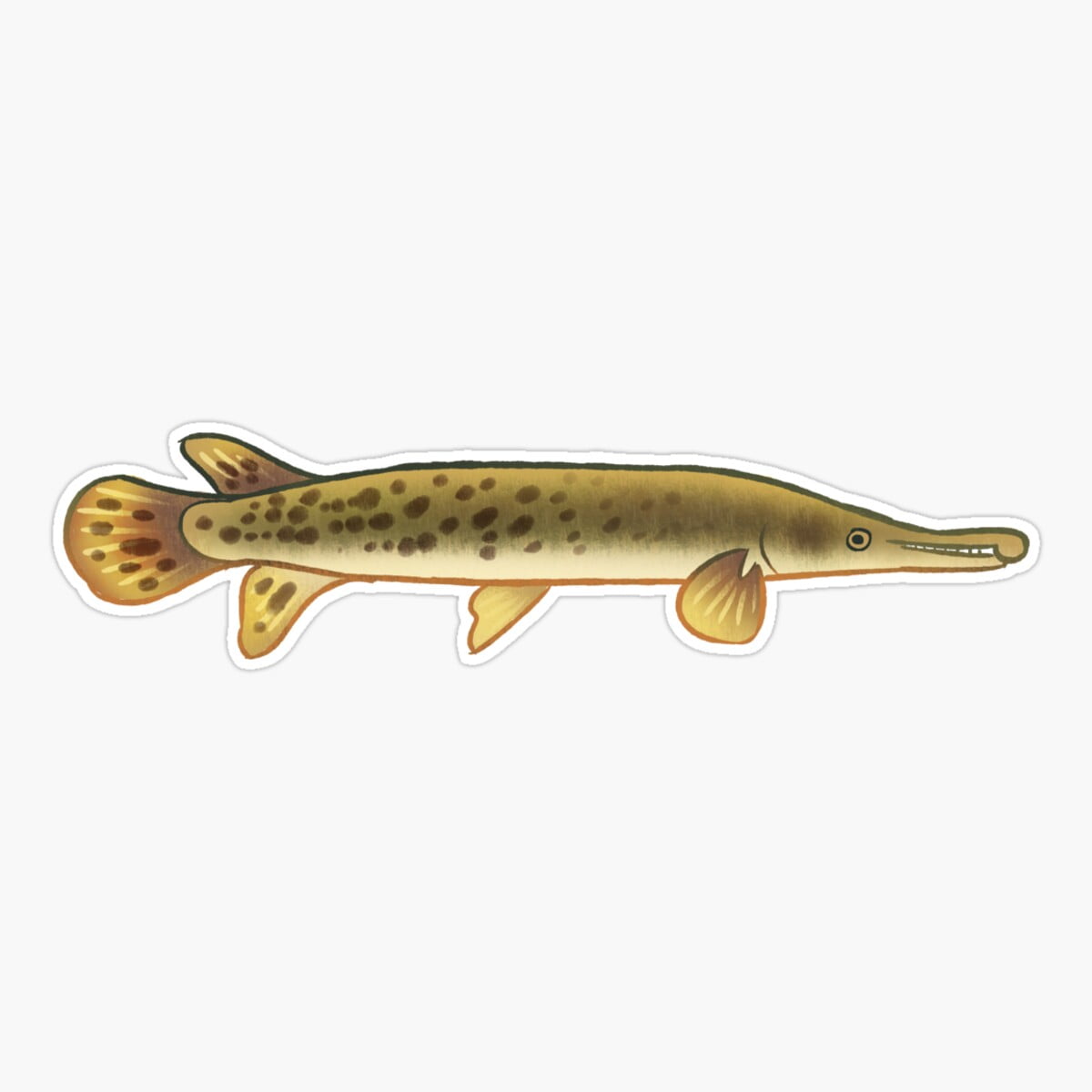 Maneki Alligator Gar Er, Phone Decal Water Bottle Stickers Car Decals ...