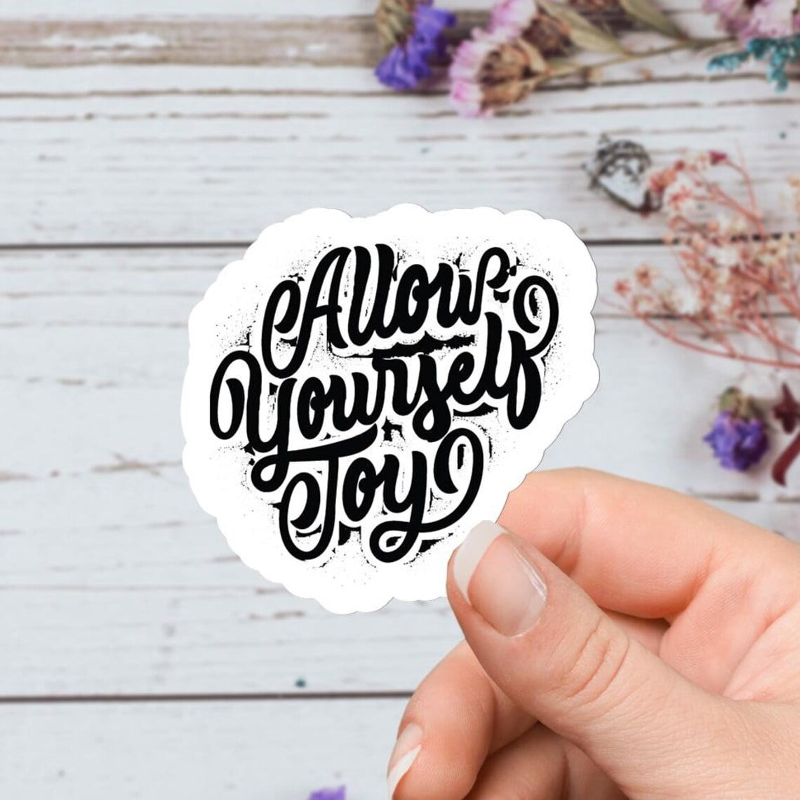 Maneki Allow Yourself Joy Motivational Cute Er, Spread Positivity ...