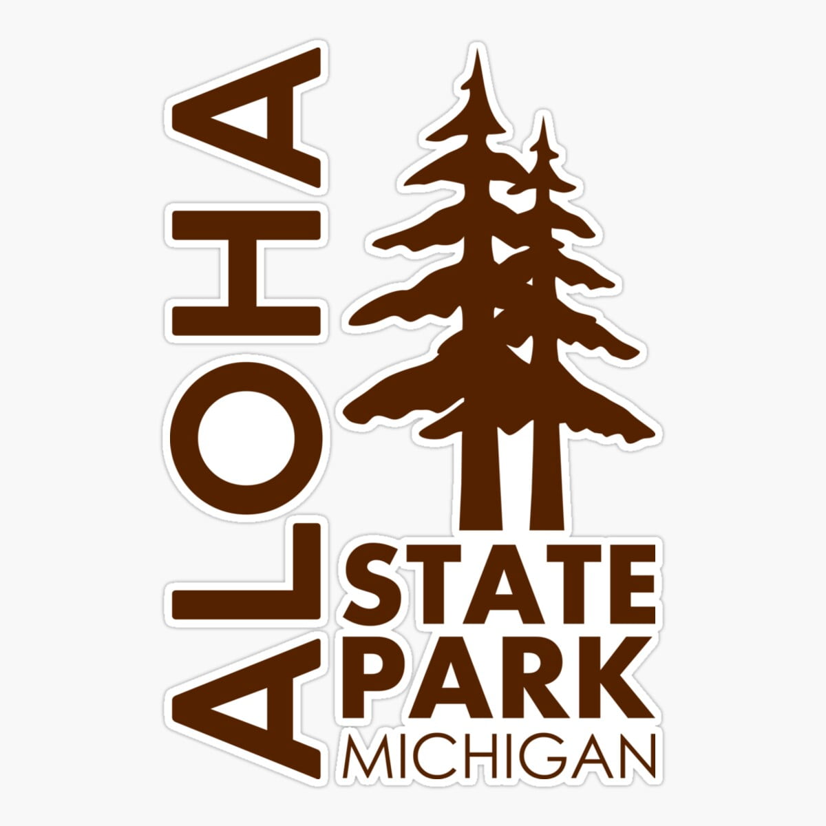 Maneki Aloha State Park Michigan Pines Er, Phone Decal Water Bottle ...