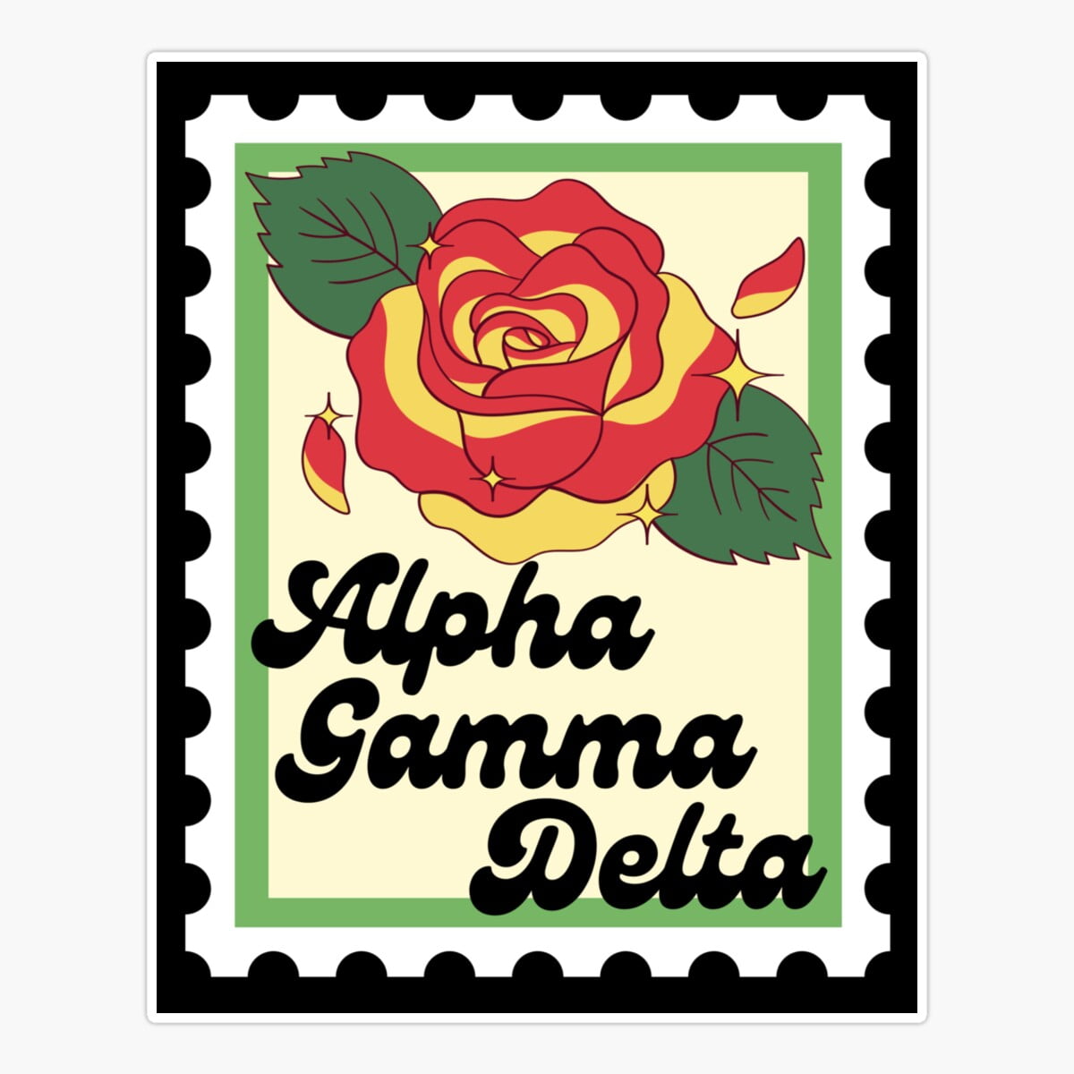 Maneki Alpha Gamma Delta Sorority Lower Stamp Er V1 Er, Phone Decal ...