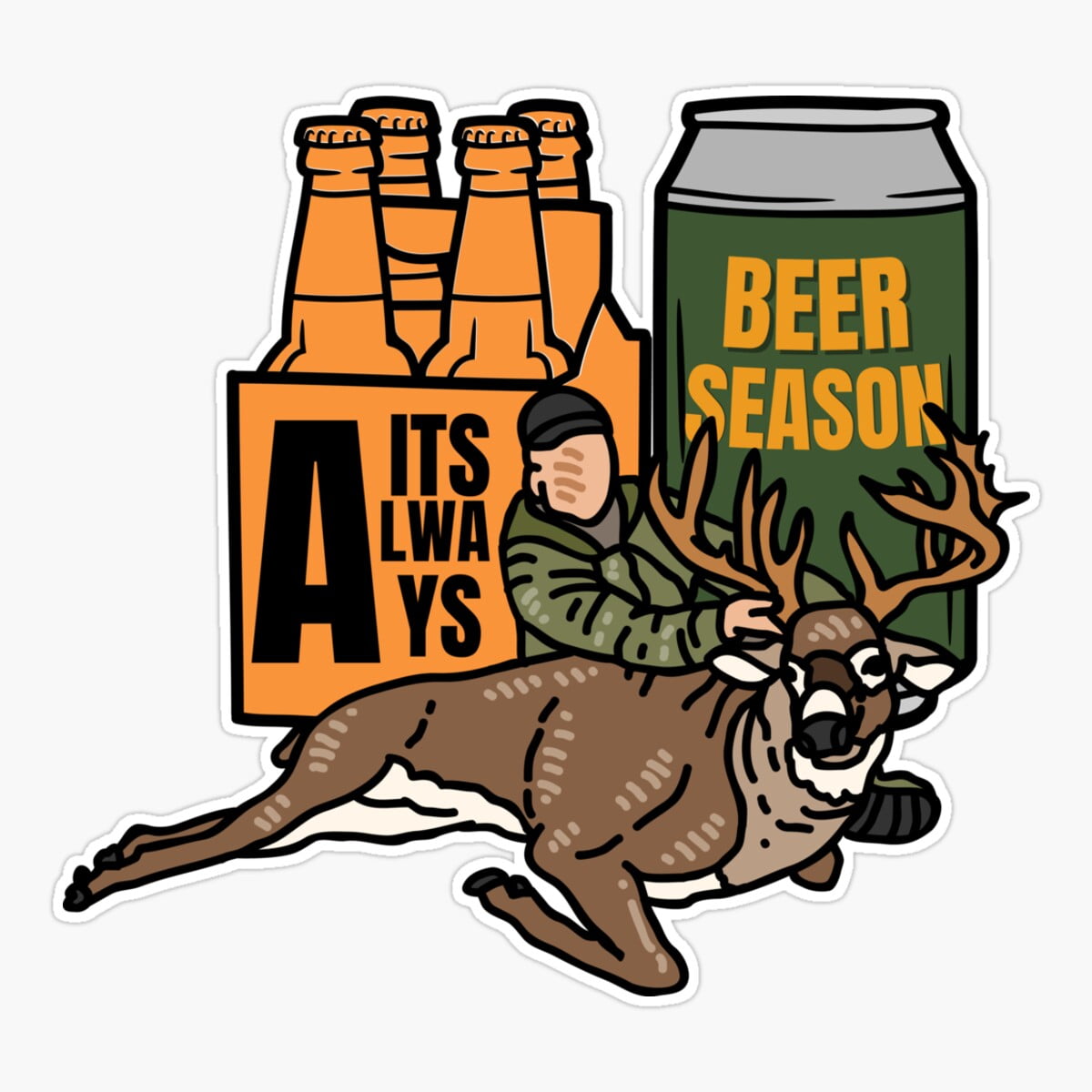 Maneki Always Beer Season Er, Phone Decal Water Bottle Stickers Car ...