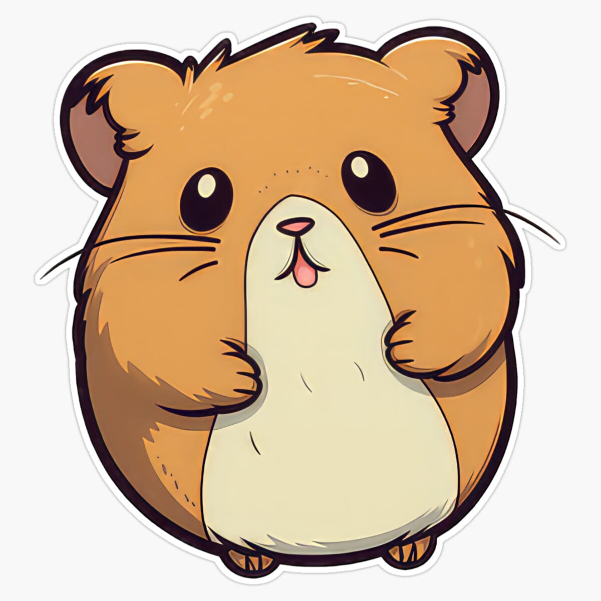 Maneki Amazingly Adorable Rust Hamster Er, Phone Decal Water Bottle ...