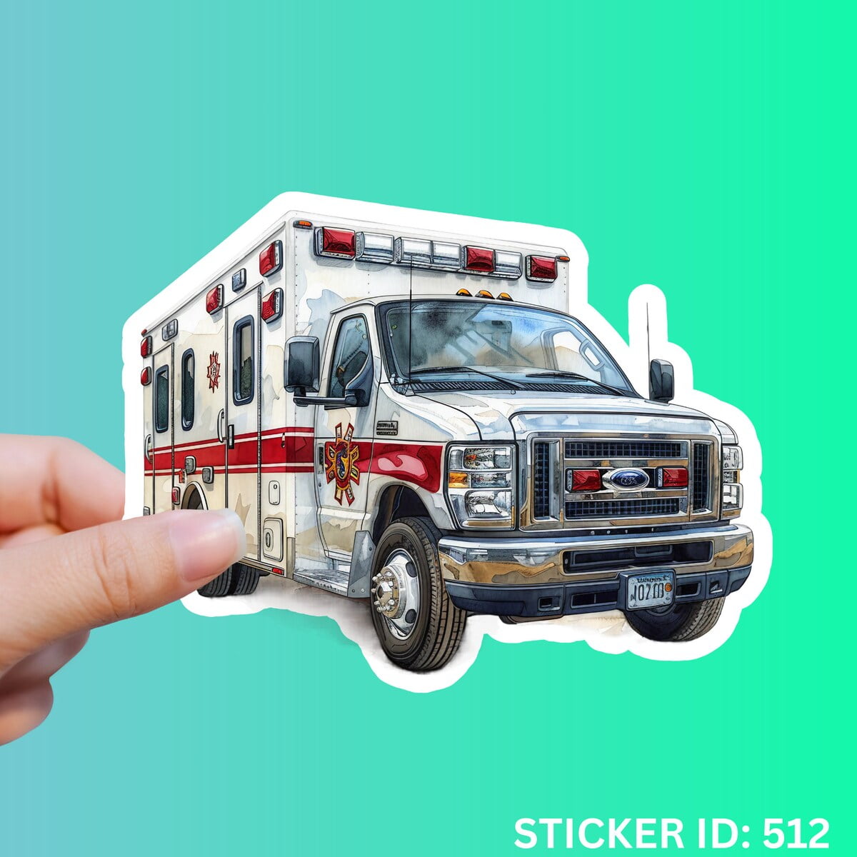Maneki Ambulance Sticker Emt Sticker Ems Sticker First Responder ...