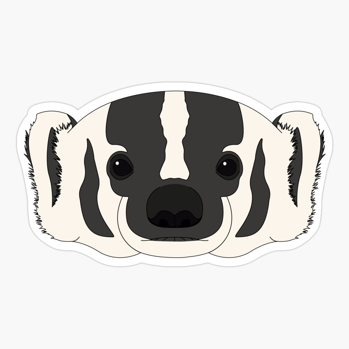 Maneki American Badger Sticker, Phone Decal Water Bottle Stickers Car ...