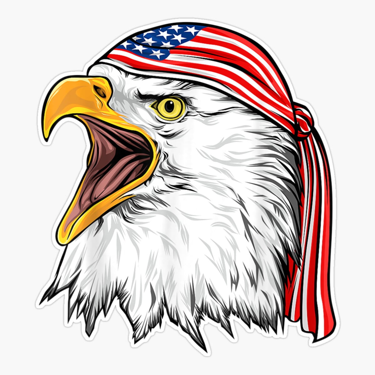 Maneki American Bald Eagle Lag Usa America 4Th O July Er, Phone Decal ...