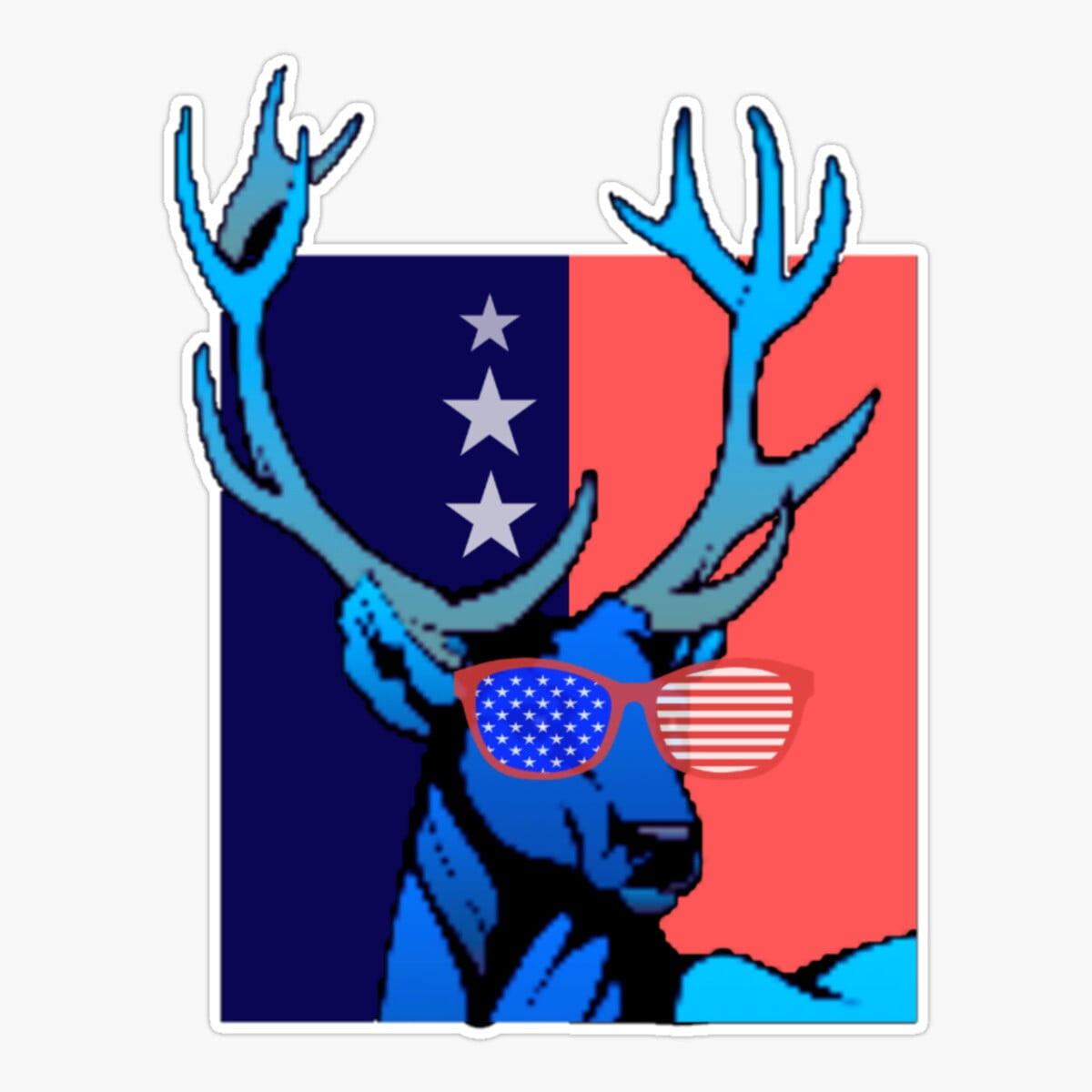 Maneki American Lag Deer Specs Hunting Er, Phone Decal Water Bottle ...