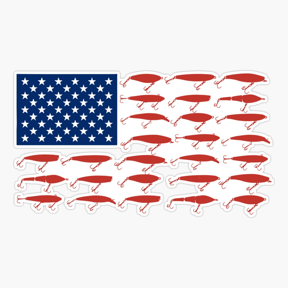 Maneki American Lag Mirrolure Er Er, Phone Decal Water Bottle Stickers ...